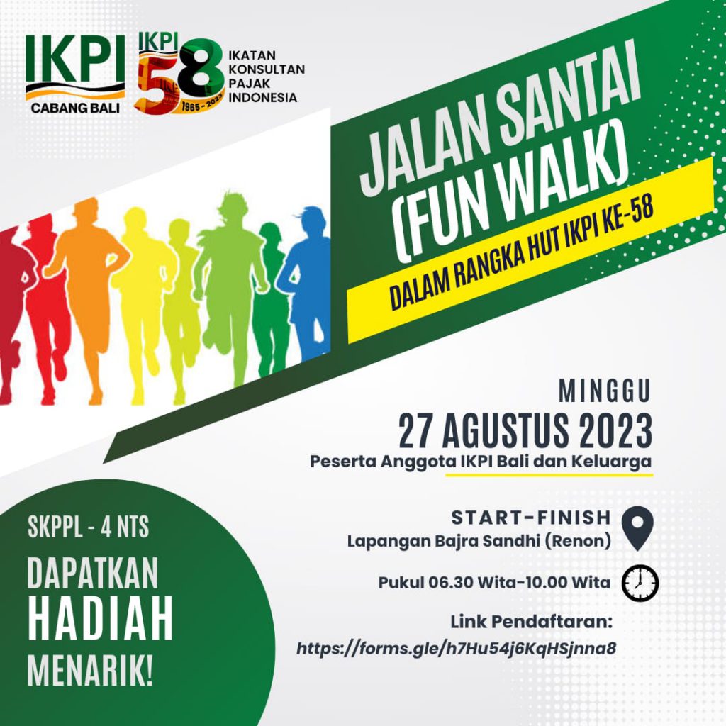 Perayaan HUT ke-58, Sedikitnya 300 Peserta Meriahkan Fun Walk IKPI Bali - Ikatan Konsultan Pajak ...